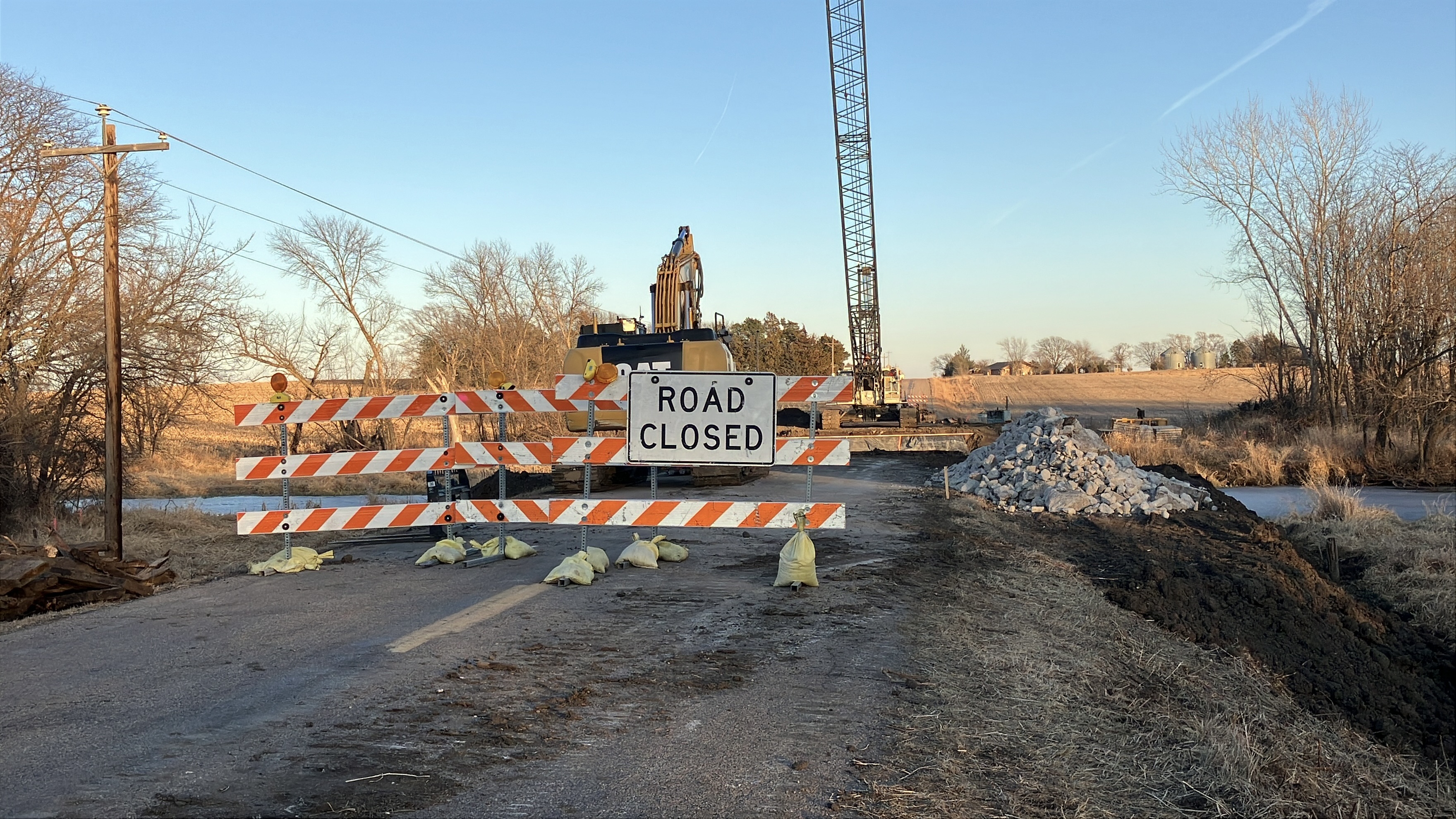Construction on PWF Road bridge near Jefferson and Gage County lines ...